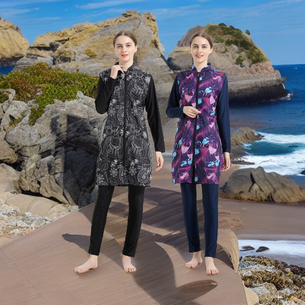 Jual Pakaian Renang Muslim Ukuran Plus Jilbab Konservatif Lengan ...