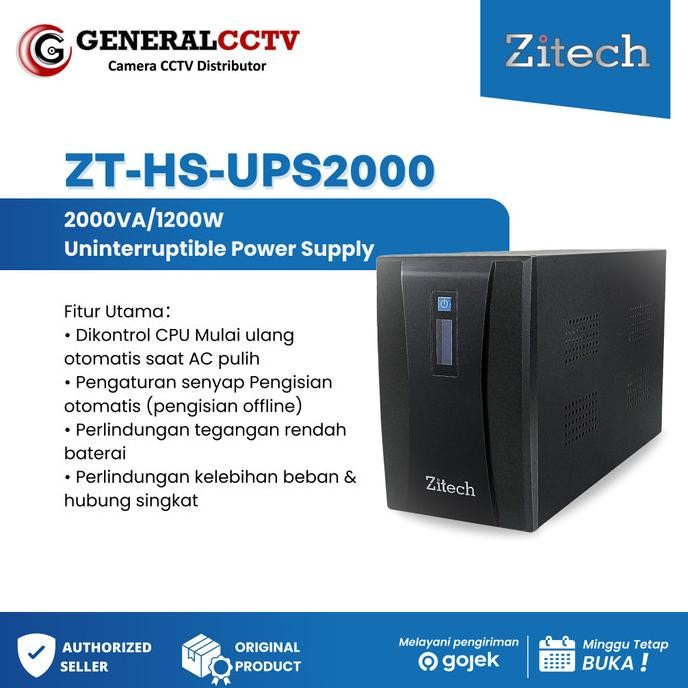 Jual Produk Baru!! Zitech Ups Zt-Hs-Ups2000 2000Va/1200W Uninterruptible Power Supply | Shopee ...
