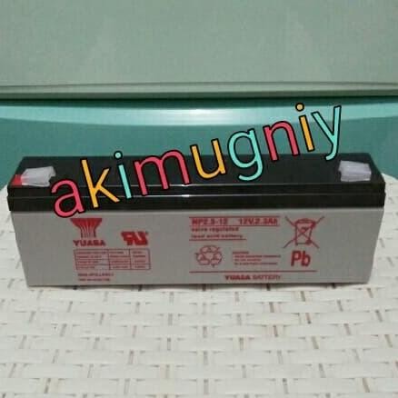 Jual Produk Baru!! Aki Accu Baterai Kering Vrla Mf Yuasa 12V 2.3Ah Timbangan Ups Np2.3-12 ...