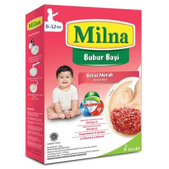 Jual MILNA 6+ BUBUR BERAS MERAH 120GR - RAJA SUSU | Shopee Indonesia