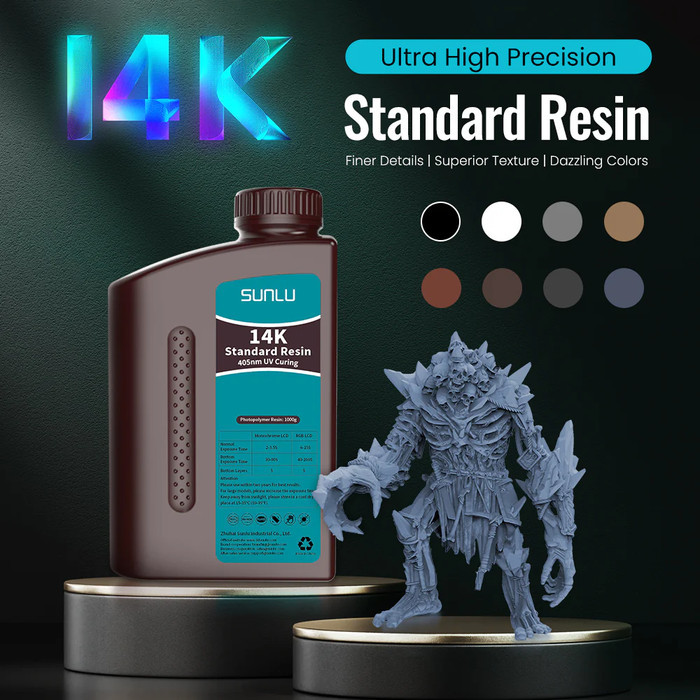 Jual SUNLU 14K Standard Resin 1 KG Superior Detail Easy to Use for 3D ...
