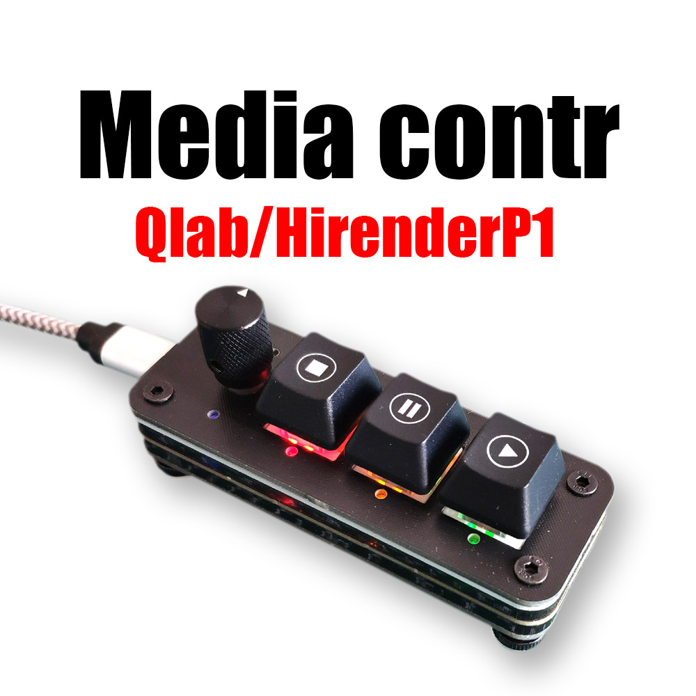 Jual HWG Media controller QLAB keyboard professional performance controller 3-key knob drive ...