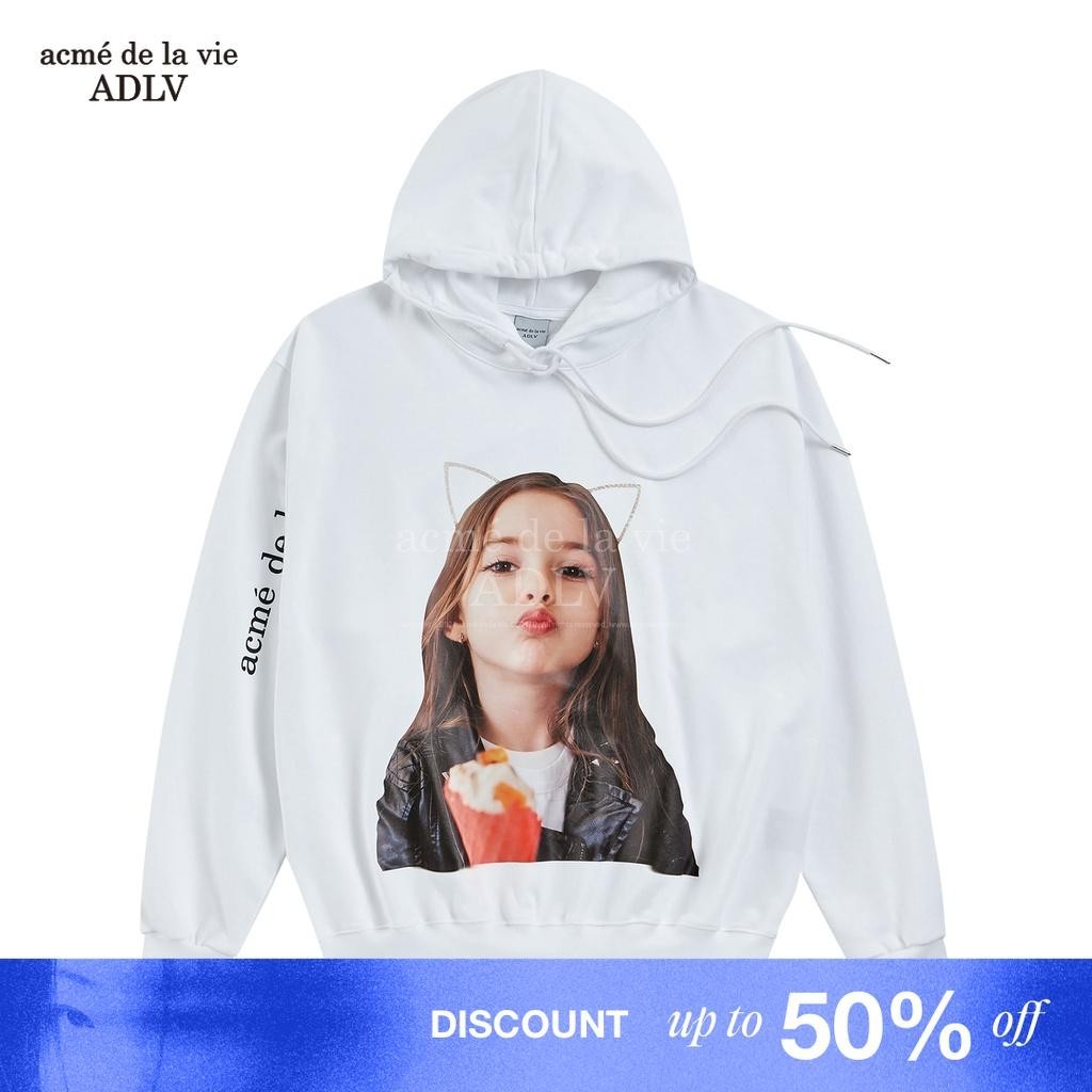 Jual [ADLV] Baby Face Hoodie White Kiss - Hoodie Oversized Fit Unisex ...