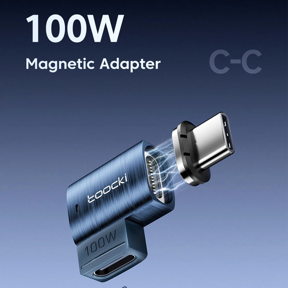 Jual Toocki OTG Type C Female to Male Adapter Magnetic Converter 100W ...