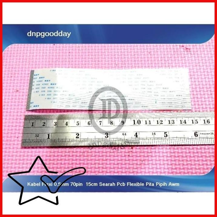 Jual [DNP] KABEL FLEXI 0,5MM 70PIN 15CM SEARAH PCB FLEXIBLE PITA PIPIH AWM | Shopee Indonesia
