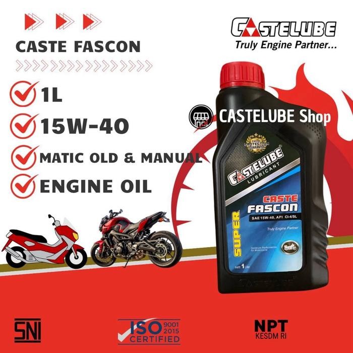 Jual CASTELUBE FASCON SAE 15W-40 1L | Shopee Indonesia