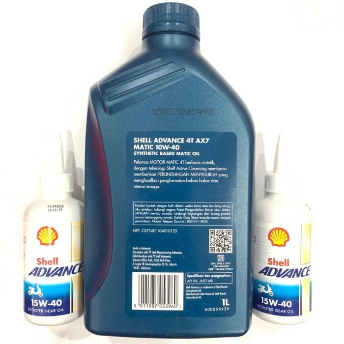 Jual PAKET OLI SHELL AX7 MATIC 1 LITER DAN 2 GARDAN PCX 2018 VARIO 150 ...