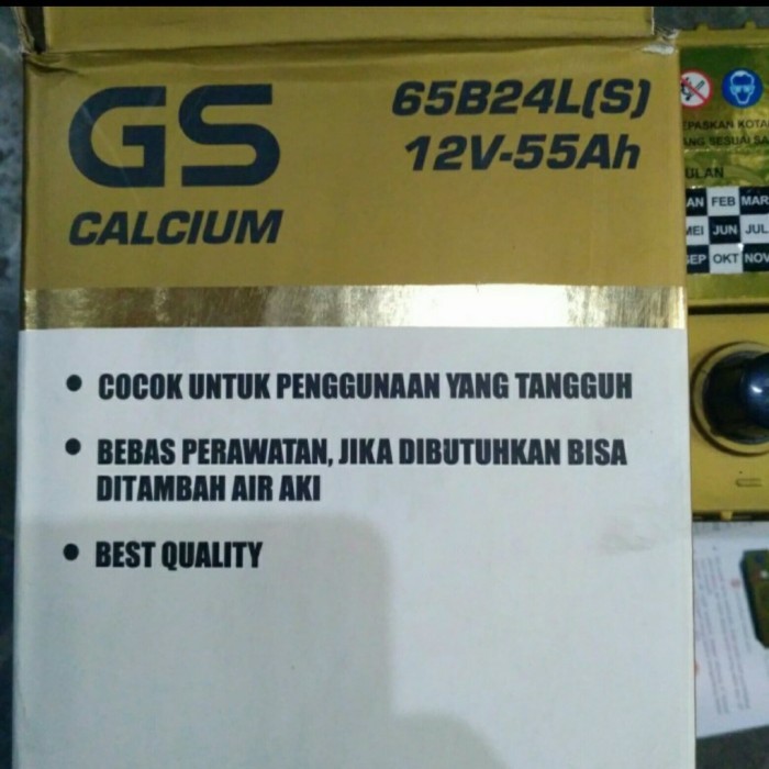 Jual AKI GS CALCIUM HONDA CRV 65B24LS / NS60LS 12V-55 AH GARANSI 6 BULAN | Shopee Indonesia