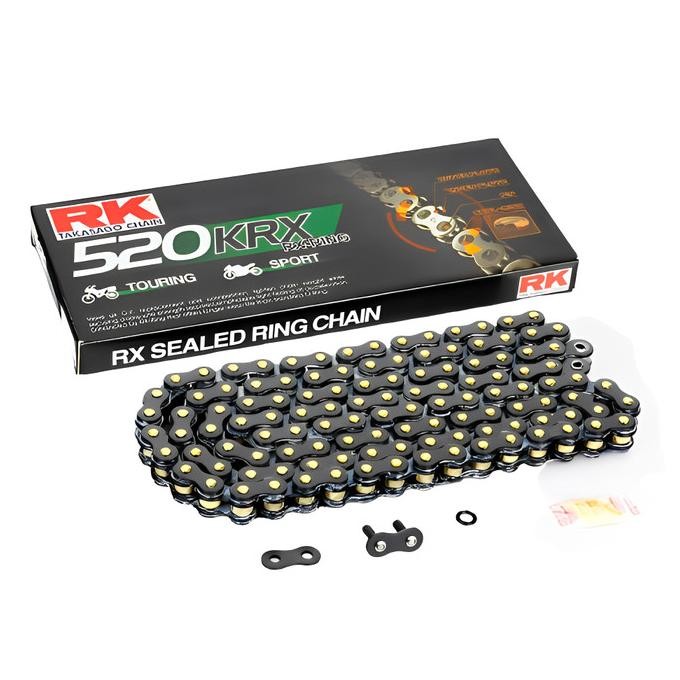 Jual RANTAI MOTOR RK CHAIN 520-120L KRX RX RING BLACK NINJA 250 Z250 ...