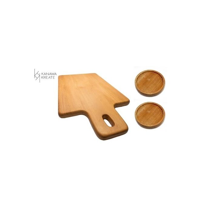 Jual Talenan Ukuran Sedang + 2 Tatakan Gelas Bulat (Coaster) Original ...