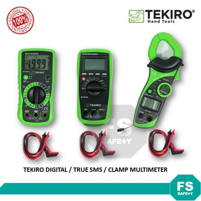 Jual Tekiro Digital Multimeter Multitester True Rms Clamp Tang Ampere ...