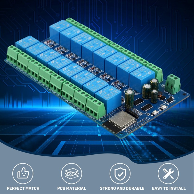 Jual New 16 Channel Relay Module DC5-12V Power Supply ESP32 Development ...