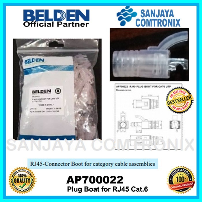 Jual Belden Ap700022 Rj45 Plug Boot For Ap700008 Cat6 / Cat-6 Utp ...