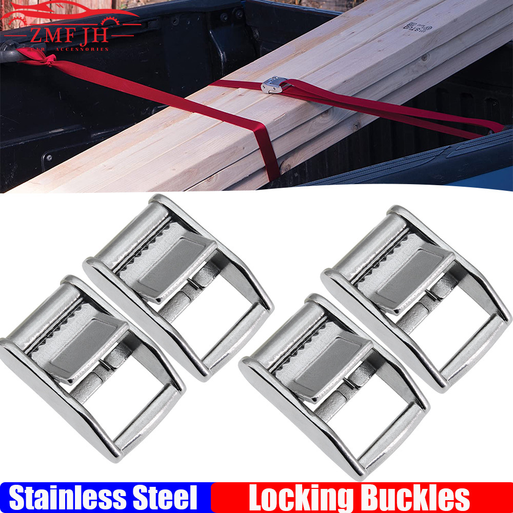 Jual NEW 4/8/12PCS Stainless Steel Cam Buckle Ratchet Buckle for 25mm ...