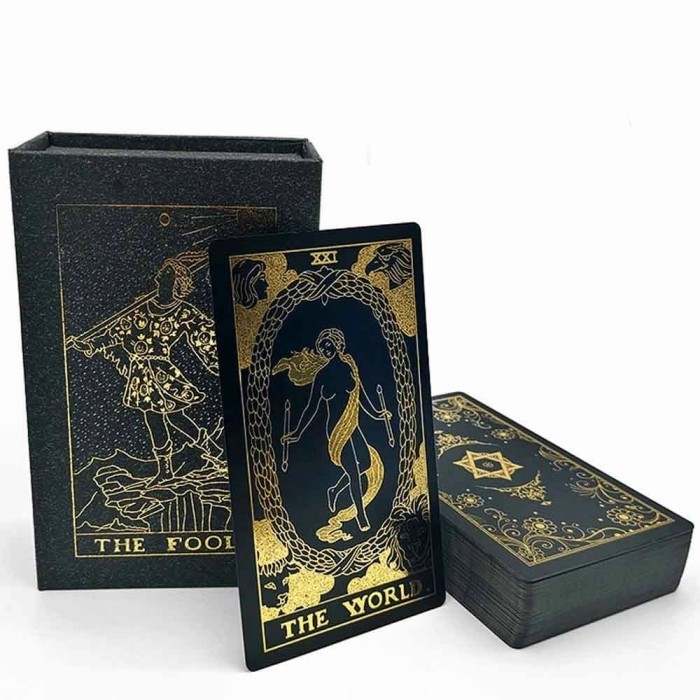 Jual Neo Rider Waite Tarot BLACK Pvc Waterproff with manual paper ...