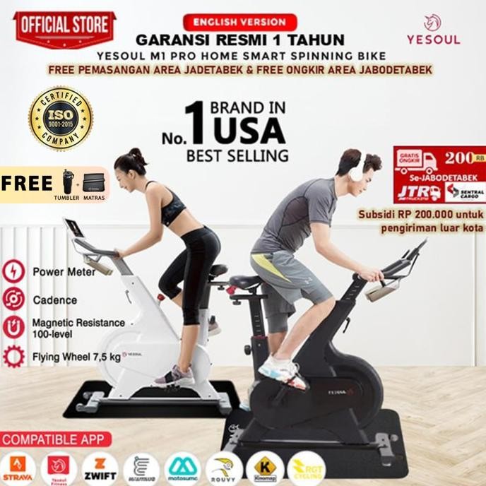 Jual Yesoul M1 Pro Home Smart Spinning Bike Indoor Sepeda Fitness-RESMI | Shopee Indonesia