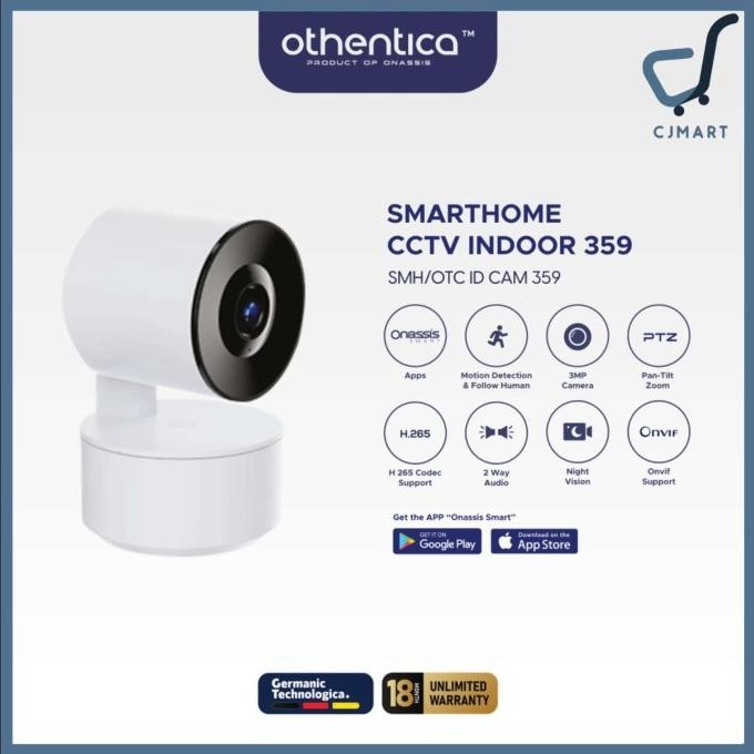 Jual ONASSIS Smart Indoor Camera 359 IP Camera CCTV For Smart Home Pan ...