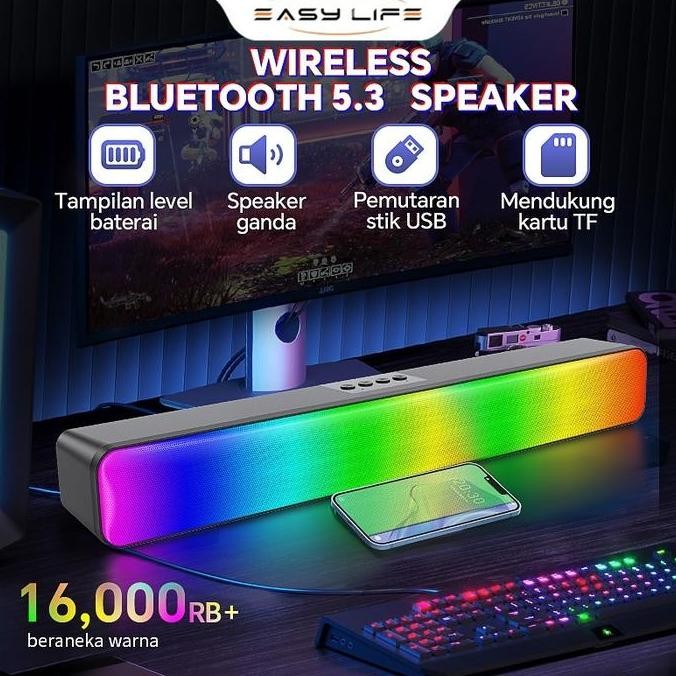 Jual 40CM PANJANG SPIKER BLUTUT SPIKER BAR SUARA RGB LAMPU PINTAR ...