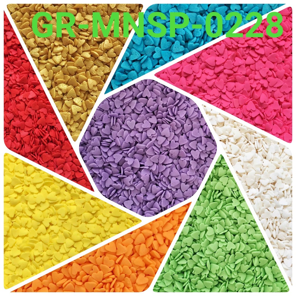 Jual GR-MNSP-0228 Sprinkles trimit sprinkel sprinkel 10gr hati emas ...