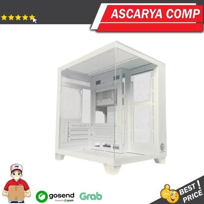 Jual Casing CUBE GAMING SHAFEL Lite Version WHITE - mATX - Tempered ...