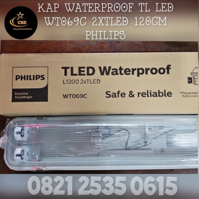 Jual KAP WATERPROOF TL LED WT069C 2XTLED L1200 PHILIPS ( TANPA LAMPU) | Shopee Indonesia