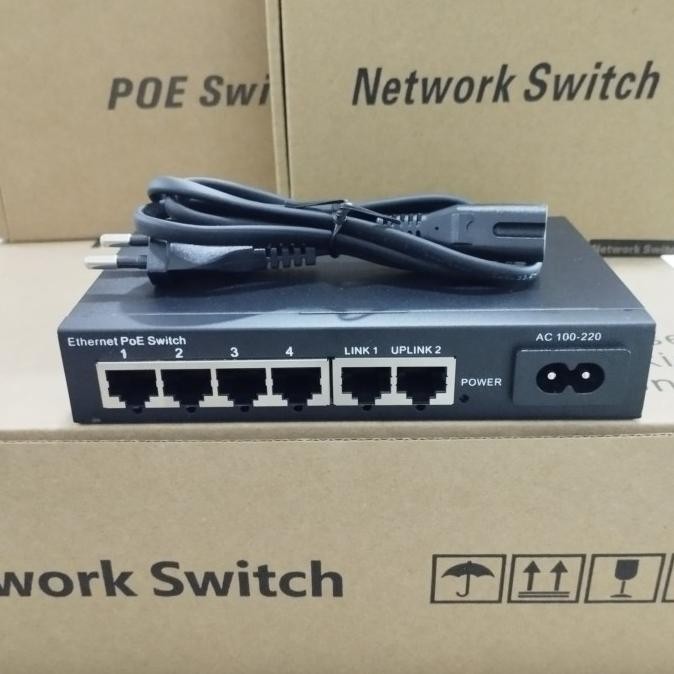 Jual Promo Poe 4Ch Switch 4 Port4+2 Poe Switch Poe Network Internet ...