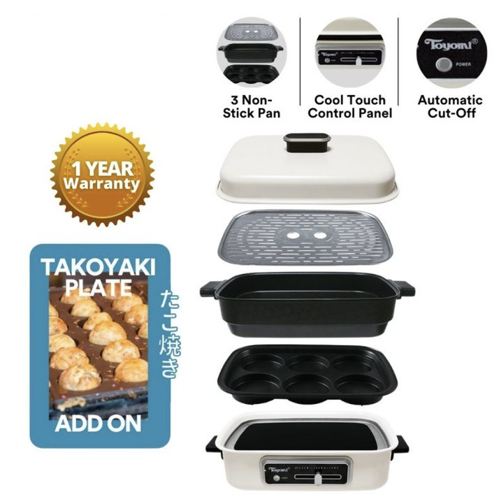 Jual TOYOMI Multi Cooker 3-In-1 HotPot + Grill + Steamer MC8201 ...