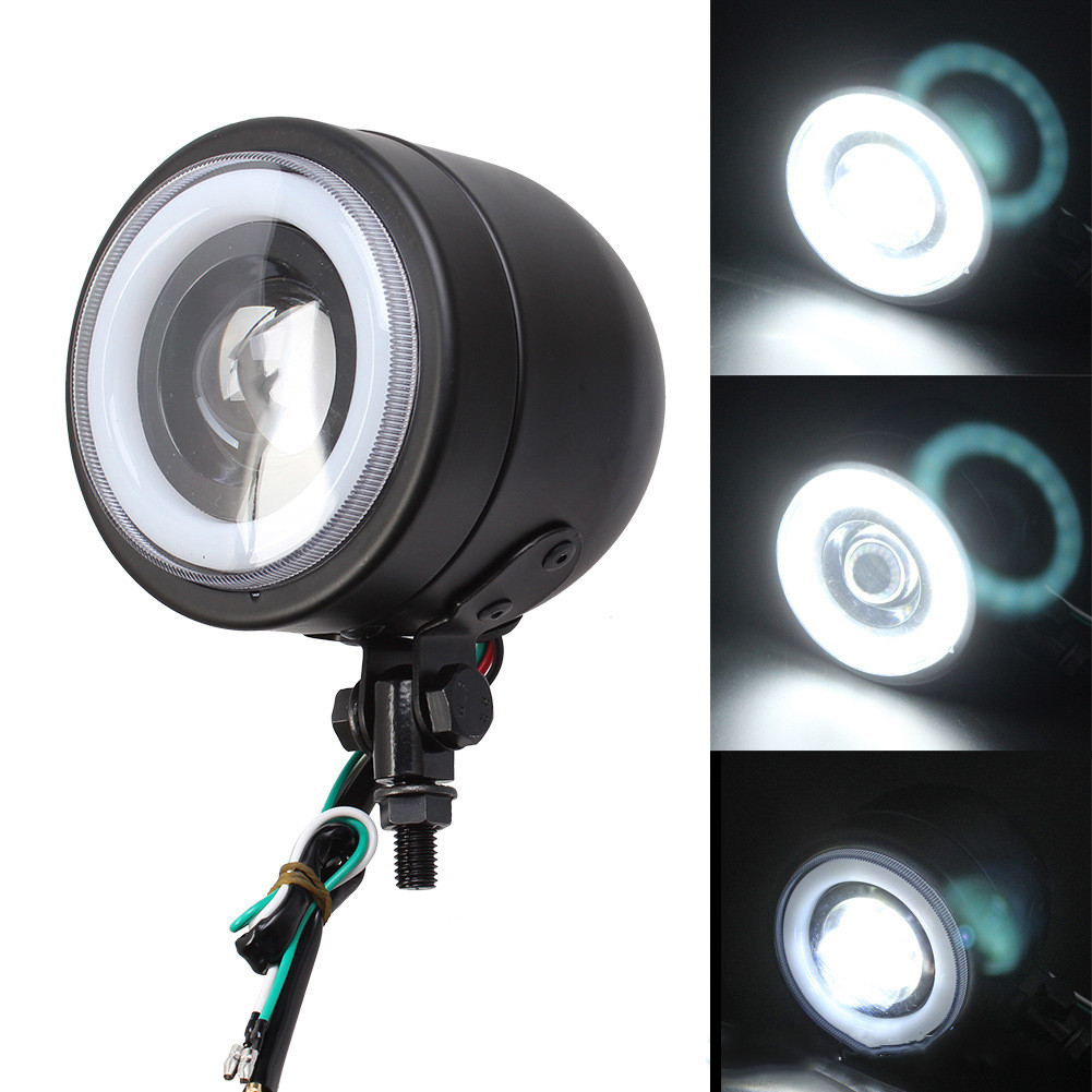 Jual HONYA Motorcycle Retro LED Driving Headlight Fog Light with white ...