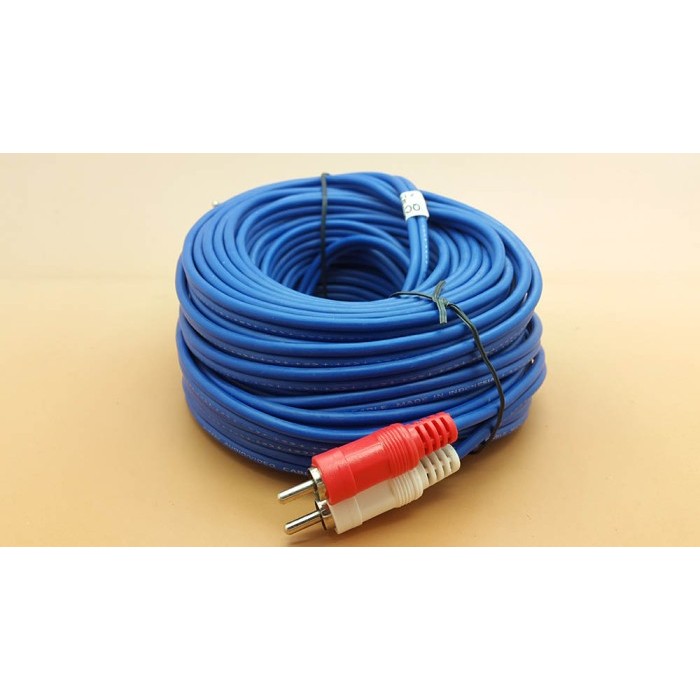 Jual KABEL AUDIO RCA 2 K 2 MALE MERK KITANI ( CABLE RCA ) PANJANG 20M | Shopee Indonesia