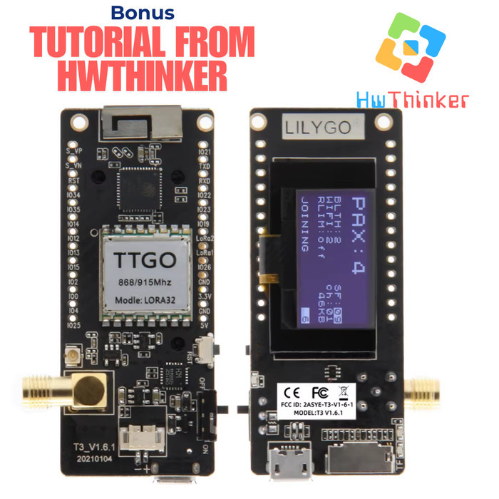 Jual LILYGO TTGO LoRa32 LoRa V2.1 915MHz 923MHz ESP32 OLED 0.96 WIFI ...