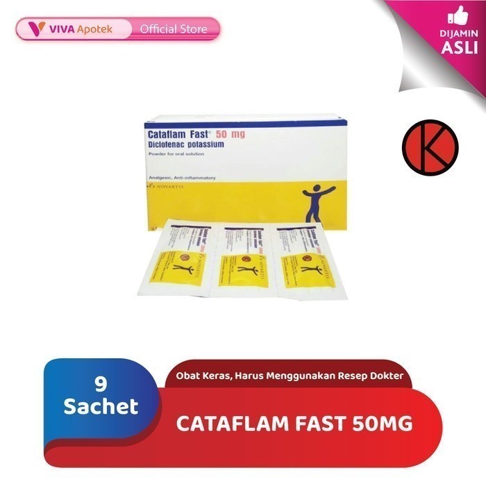 Jual Cataflam Fast 50mg untuk Meredakan Nyeri (9 Sachet) | Shopee Indonesia