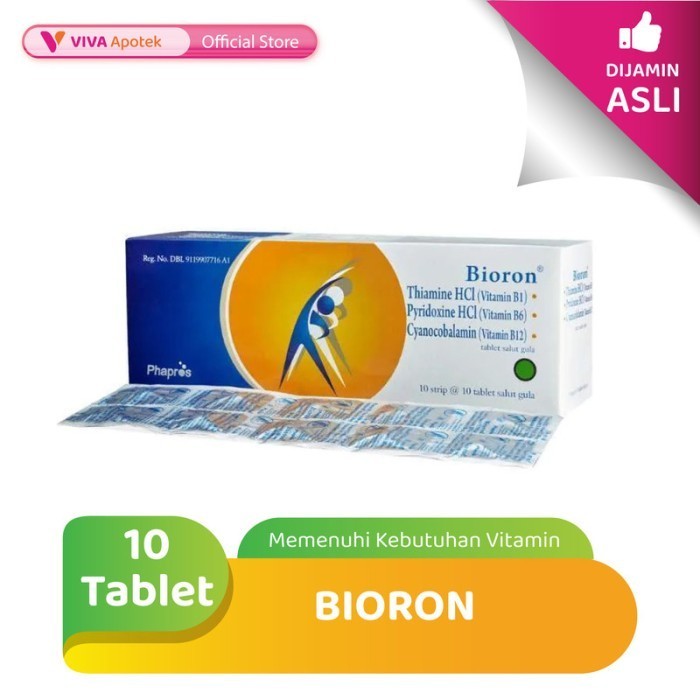 Jual Bioron untuk Kebutuhan Vitamin B (10 Tablet) | Shopee Indonesia