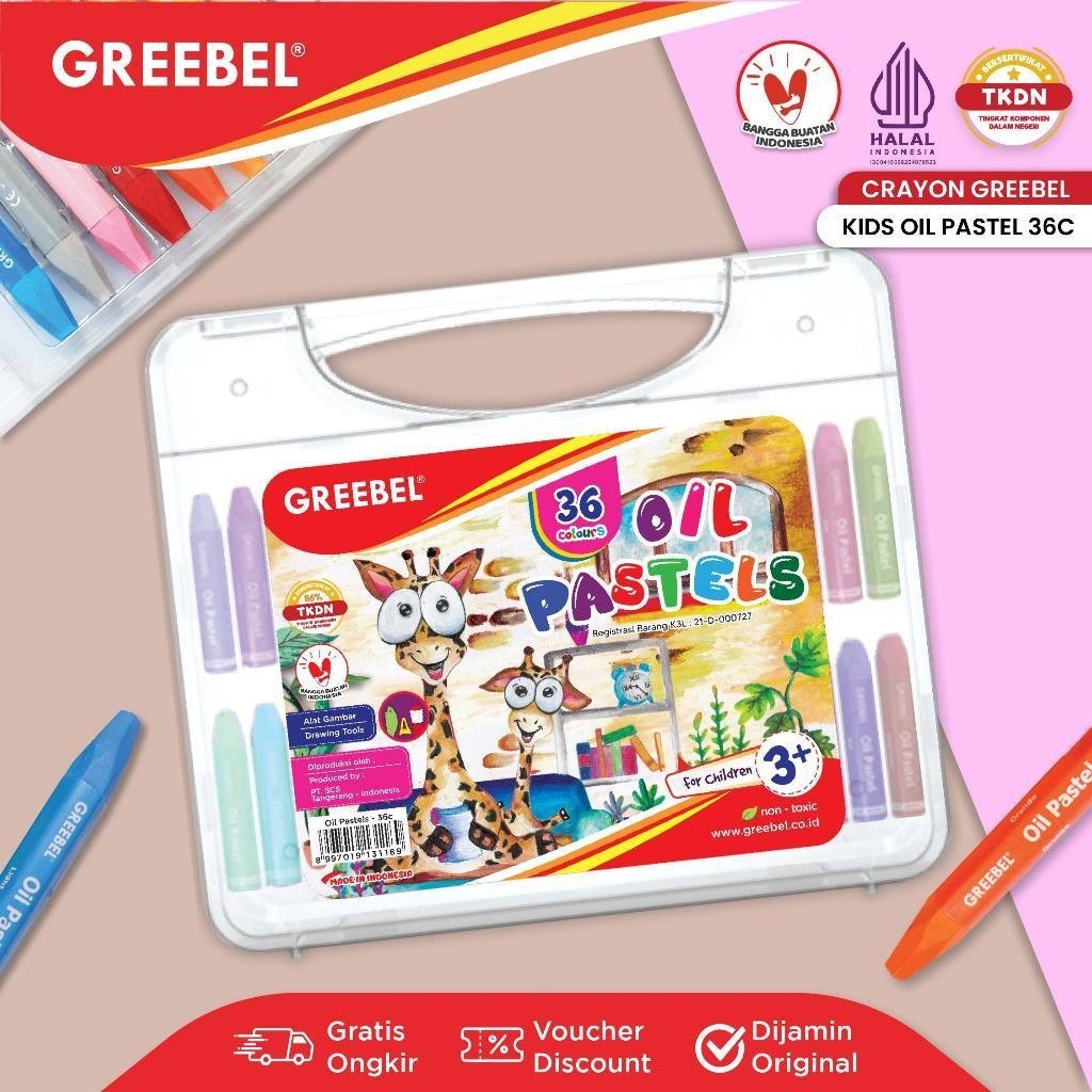 Jual GREEBEL Crayon Krayon 36 Warna / Kids Oil Pastel 36 Warna / Crayon ...