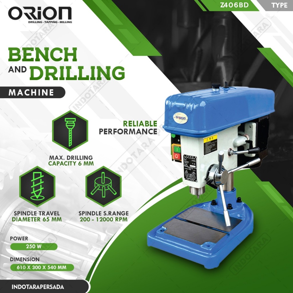 Jual Mesin Bor Duduk Orion Bench Drilling Machine Z406BD | Shopee Indonesia