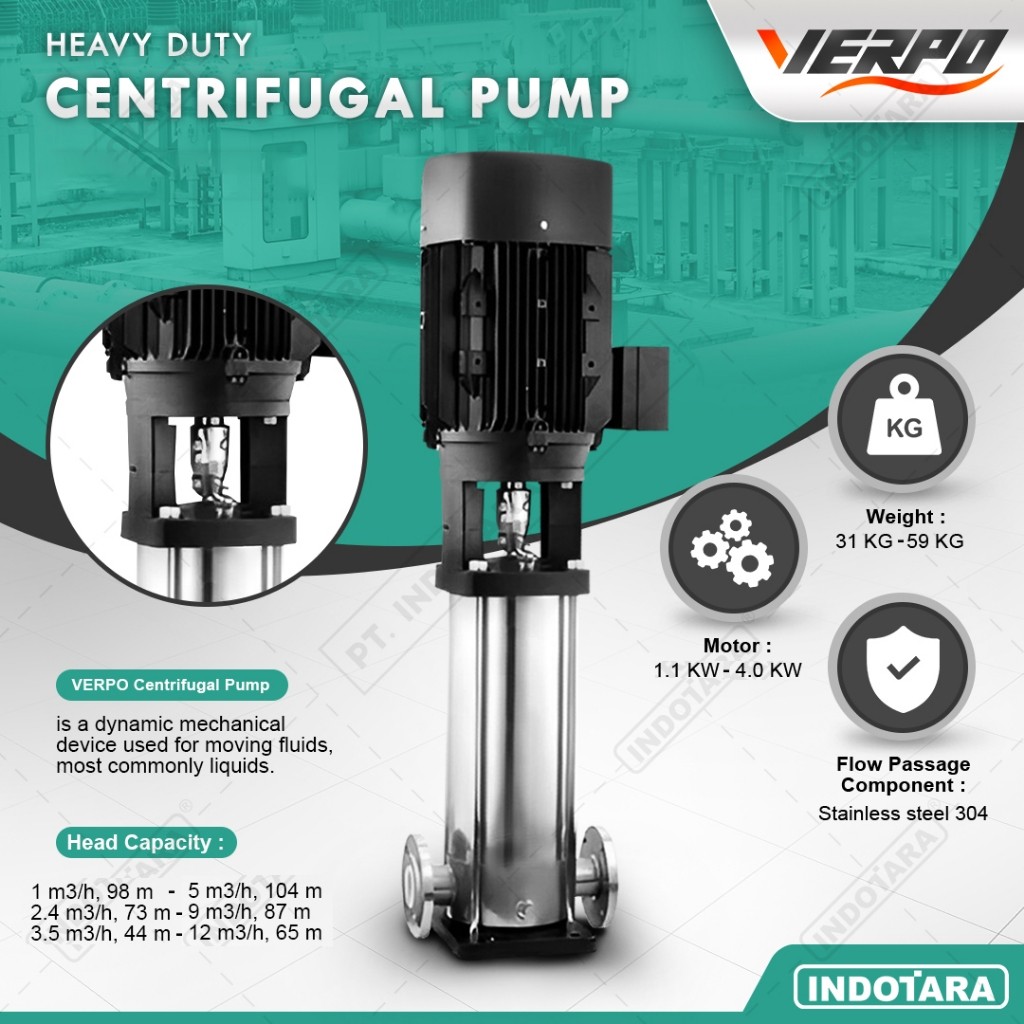 Jual Pompa Booster RO - Pompa Air Centrifugal Vertikal Verpo | Shopee ...