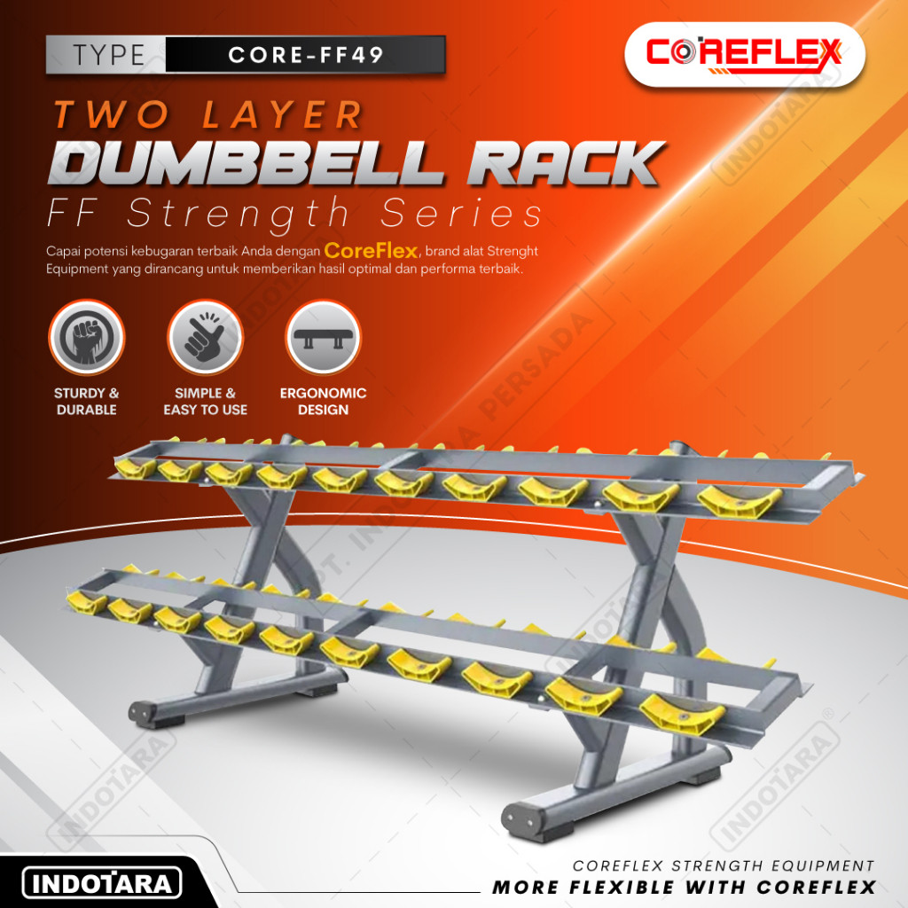 Jual Two Layer Dumbell Rack/Rak Dumbell 2 Susun CORE-FF49 Coreflex | Shopee Indonesia