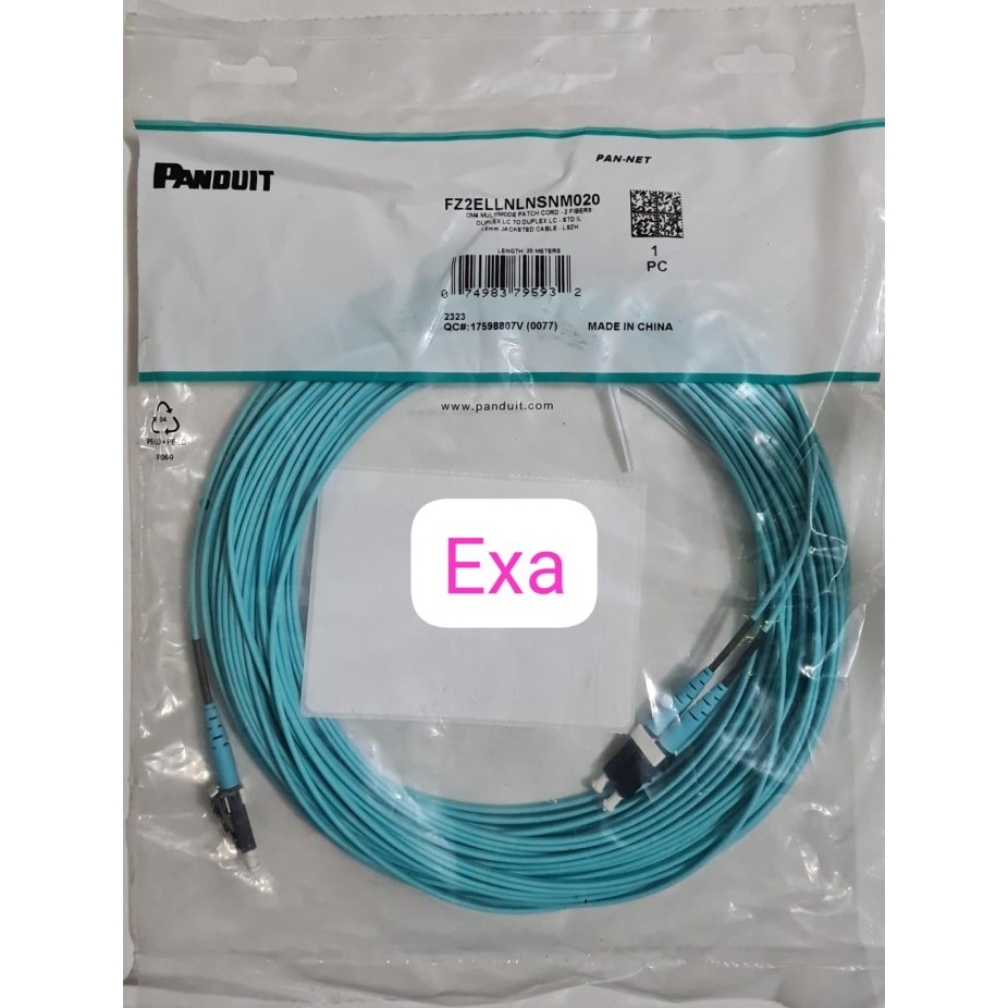 Jual Panduit Fiber Optic Patch Cord LC - LC OM4 LSZH - FZ2ELLNLNSNM003 ...