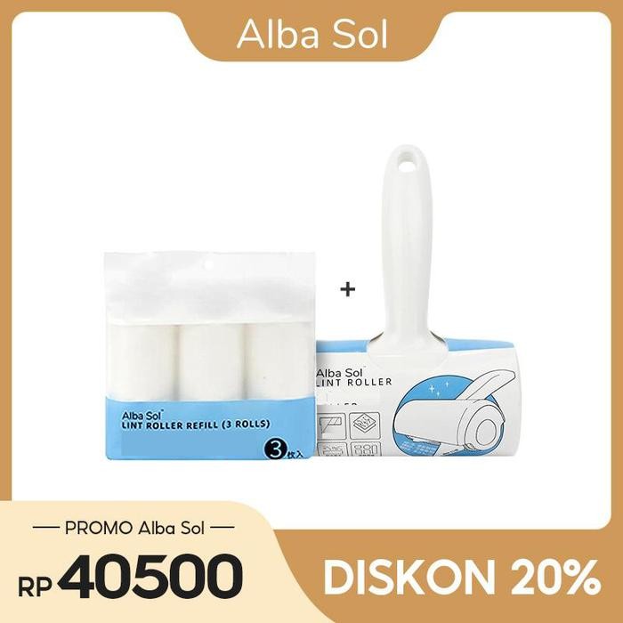 Jual Alba Sol Alat Pembersih Bulu Roll Lint Roller + Refills ( Isi 3 ...