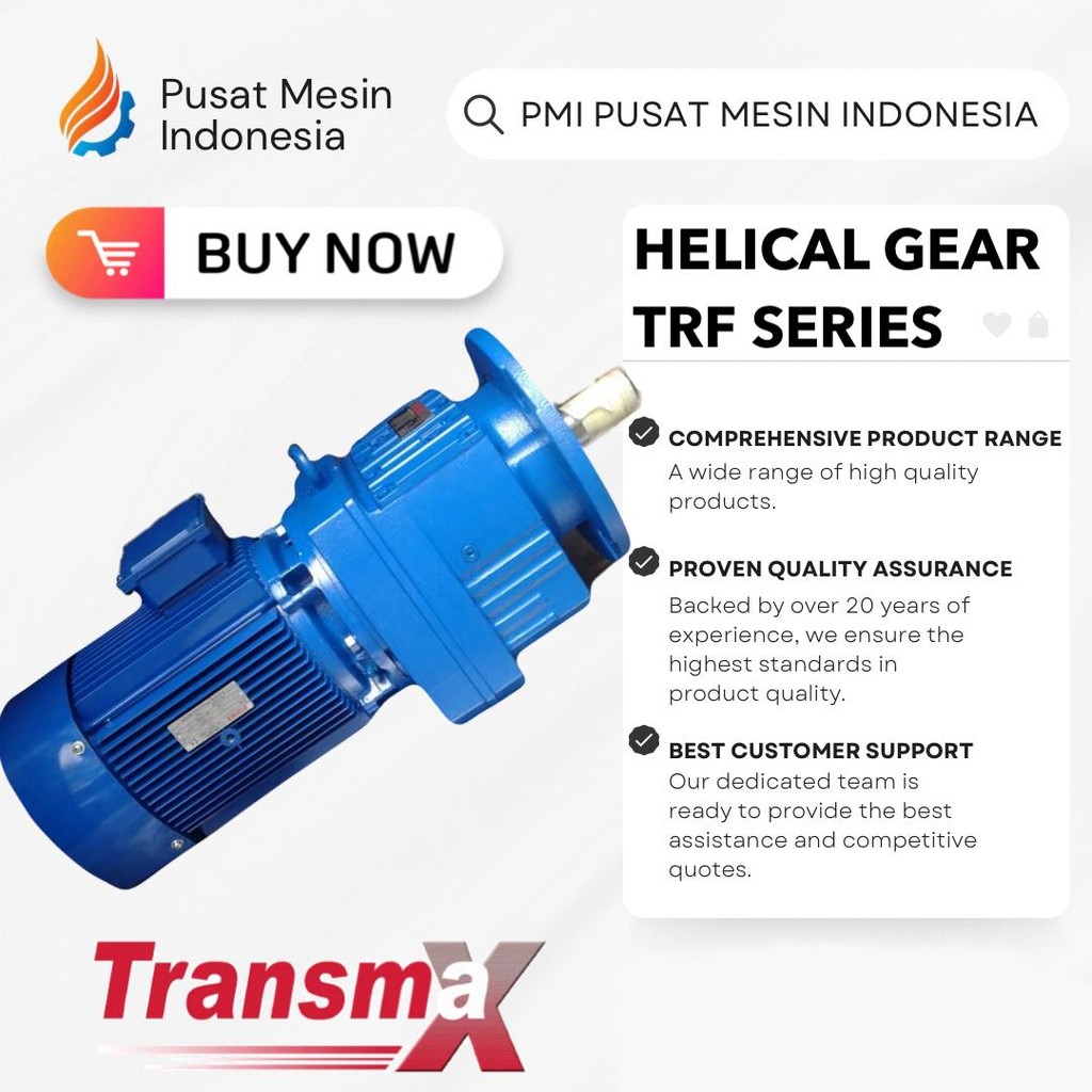 Jual HELICAL GEAR MOTOR TRANSMAX FLANGE TRF 87 YDA100M4 2.20KW / 3HP ...