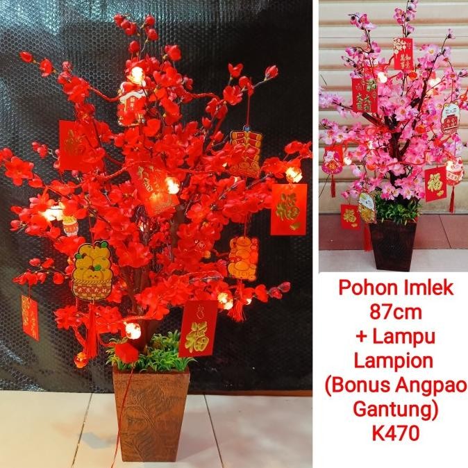 Jual Pohon Imlek Meihua Angpao Mehwa Sakura Besar 87Cm Hiasan Gantung ...