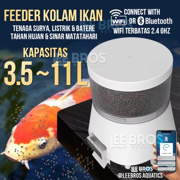 Jual Fish Feeder Automatic / Feeder Ikan Otomatis / Auto Feeder Koi / Smart Fish Feeder ...