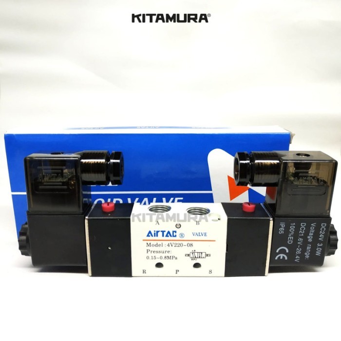 Jual Selenoid Valve / Solenoid Valve Airtac 4V320-08 | Shopee Indonesia