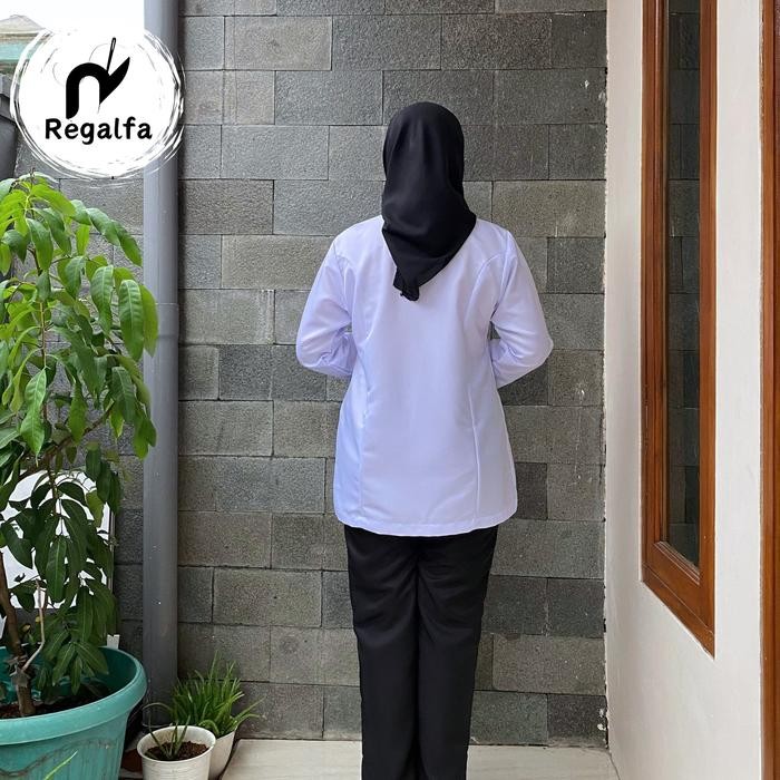 Jual Baju Pdh Putih Wanita Pns Dengan Model Saku Bawah Kemeja Kerja ...