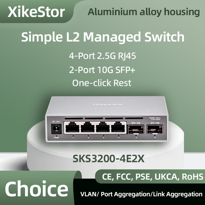 Jual ZIKES Simple L2 Managed 2.5G Switch 4-Port 2.5G RJ45 2-Port 10G SFP+ Ethernet Switch VLAN ...