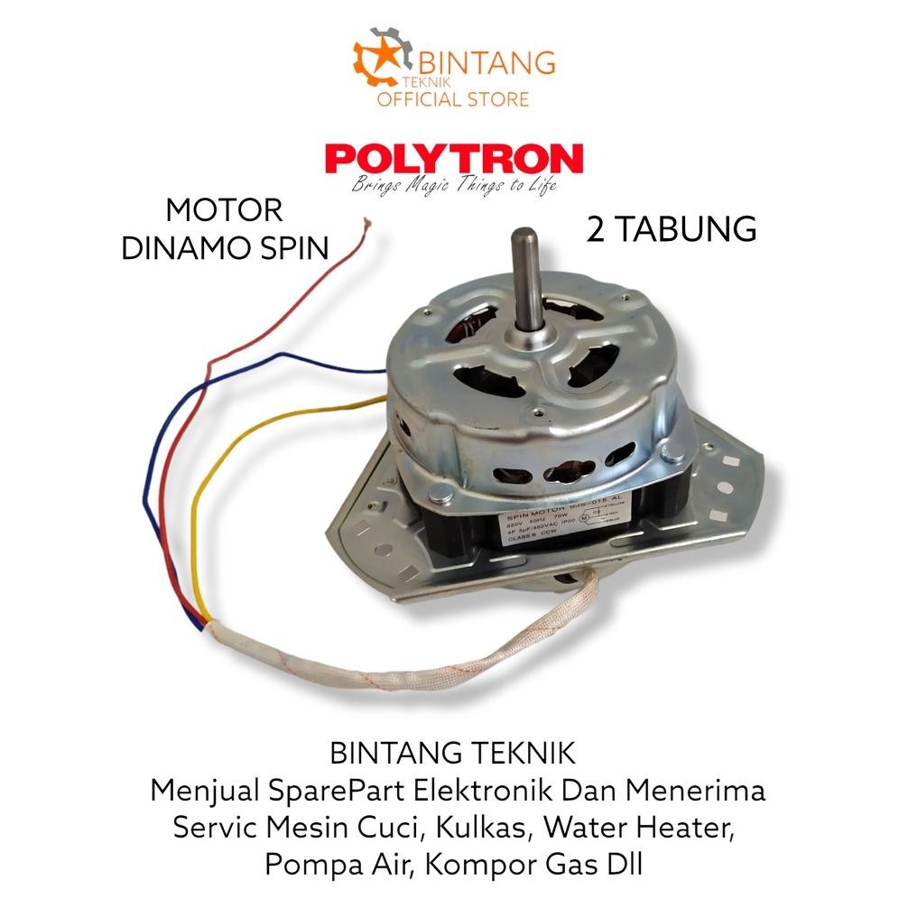 Jual MOTOR DINAMO SPIN PENGERING POLYTRON MESIN CUCI MANUAL 2 TABUNG | Shopee Indonesia