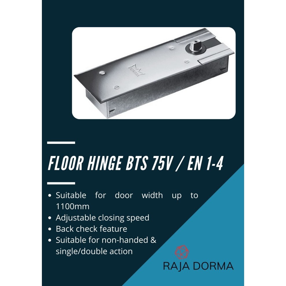 Jual Dorma Floor Hinge BTS 75V EN 1-4 Dormakaba BTS75V EN1-4 | Shopee ...