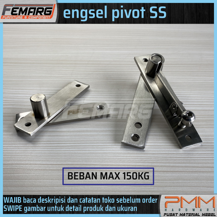Jual engsel pivot SS FEMARG engsel stainless steel pintu lemari kayu ...