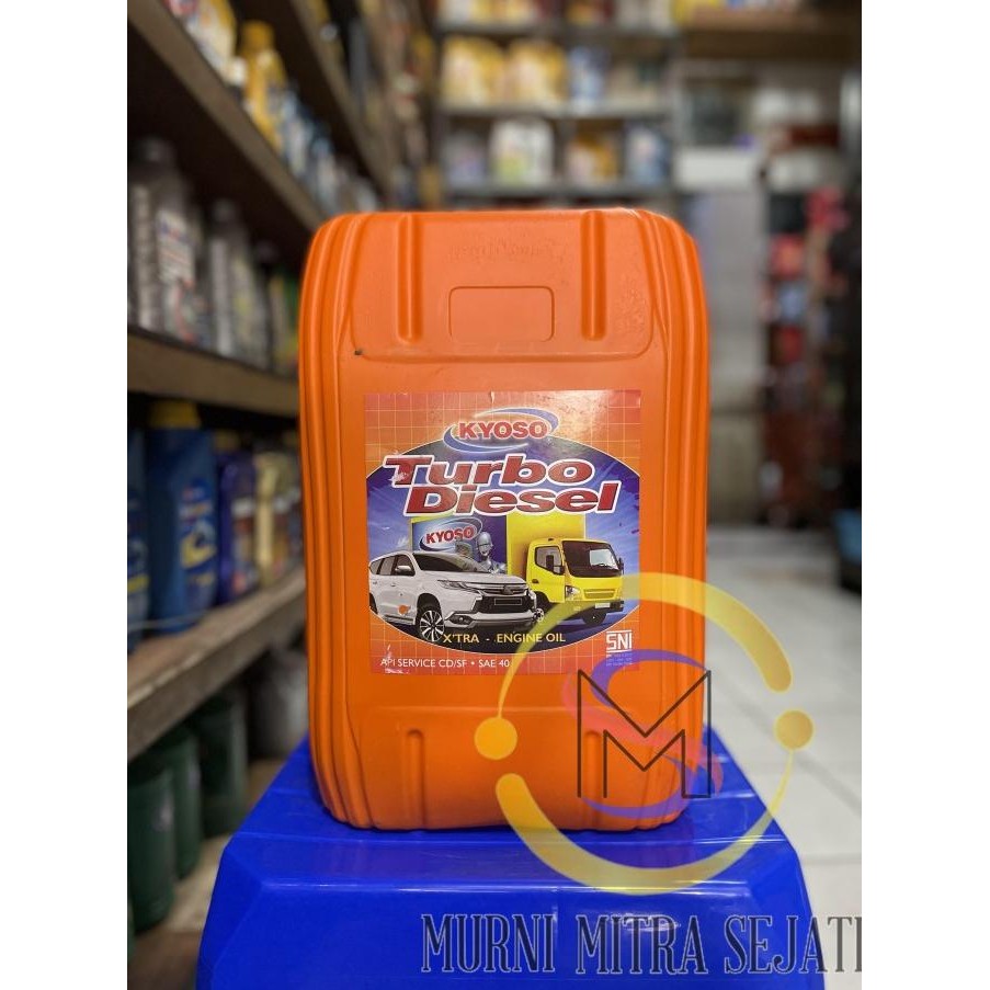 Jual Kyoso Turbo Diesel Oil Oli SAE 40 Jerigen 19 L | Shopee Indonesia