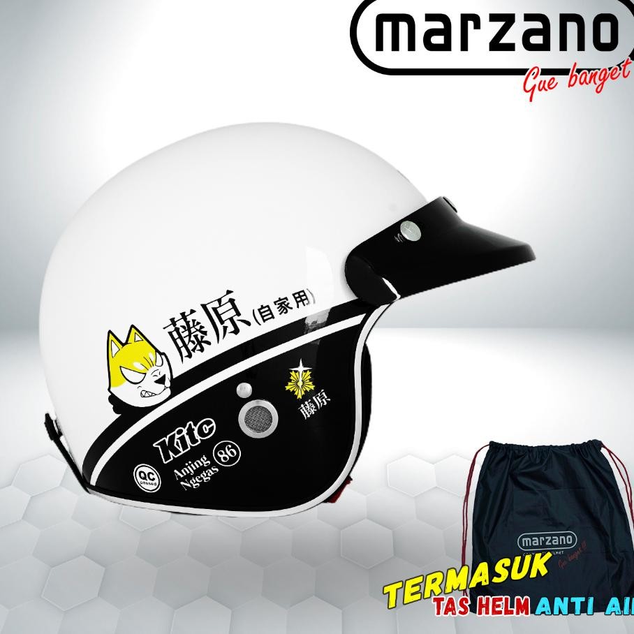 Jual Helm Retro Marzano Itc White Ver. | Shopee Indonesia