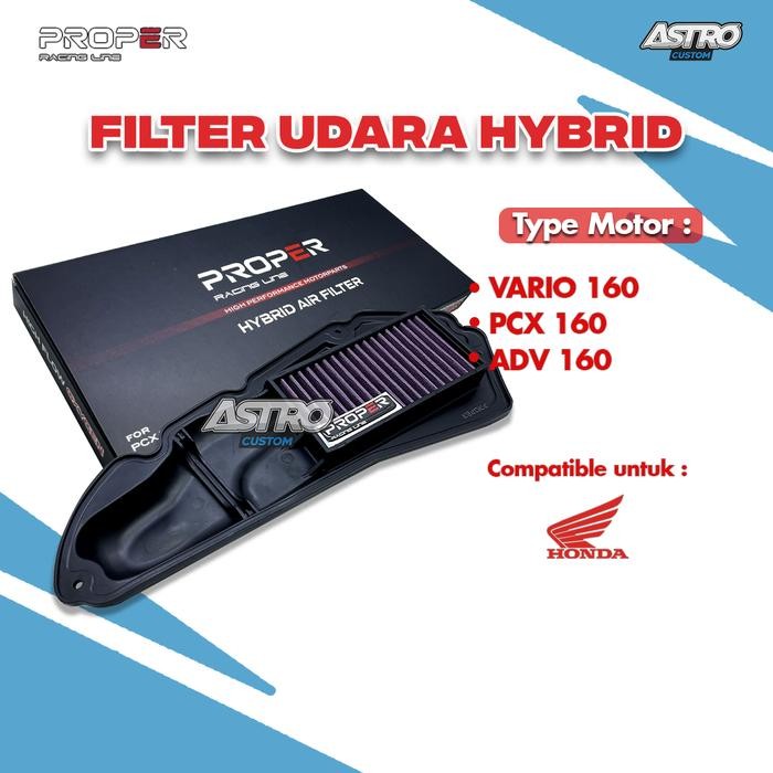 Jual READY FILTER UDARA PROPER PCX 160 VARIO 160 ADV 160 RACING LINE ...